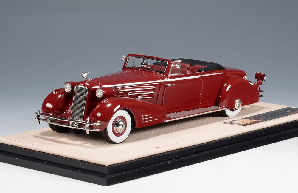 1934 Cadillac 452D V16 Victoria Convertible Coupe (open top)- maroon 1 ...